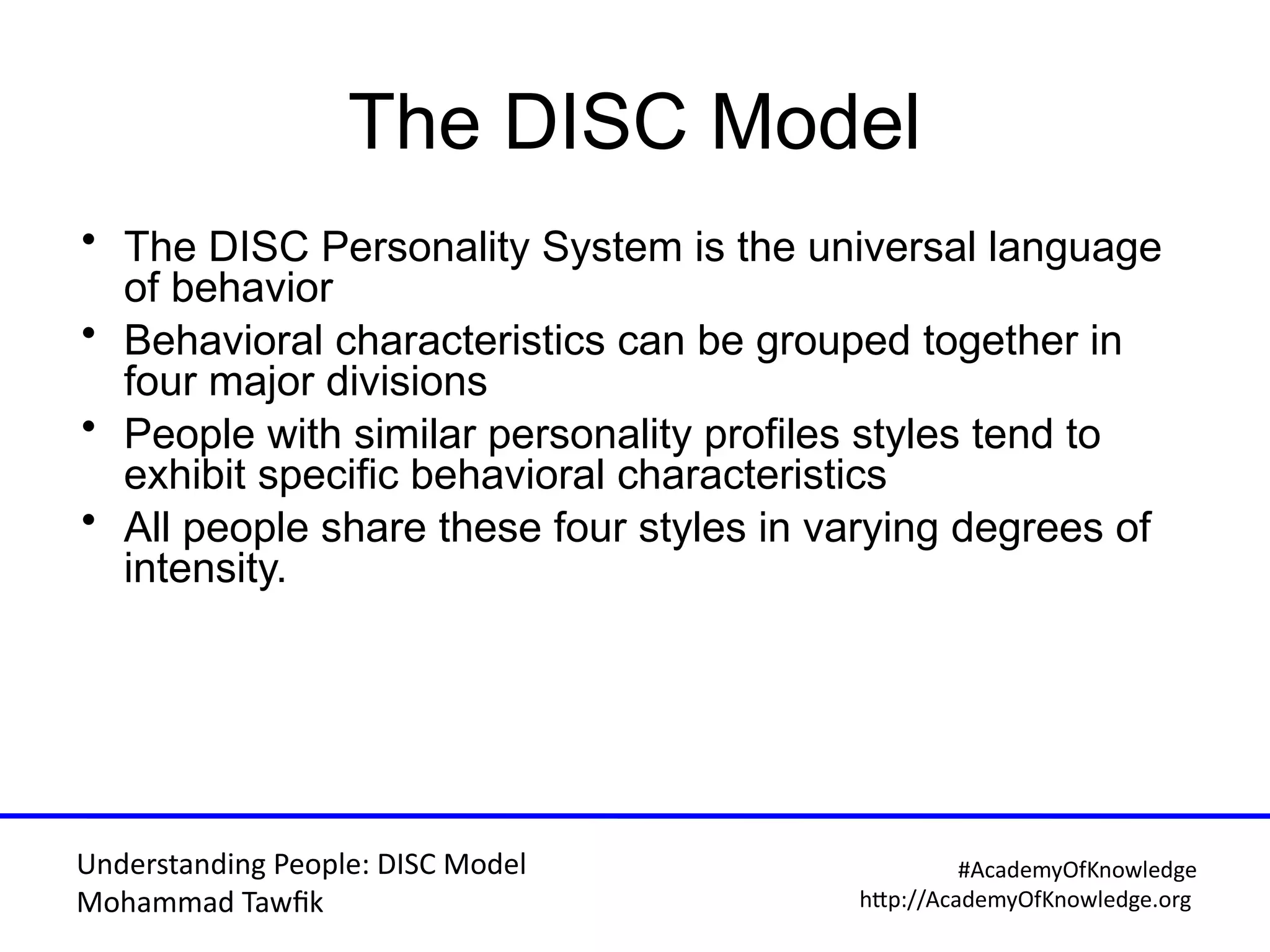 DISC Personality Model | PDF