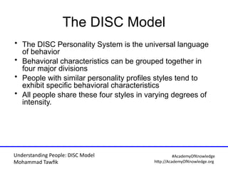 DISC Personality Model | PDF