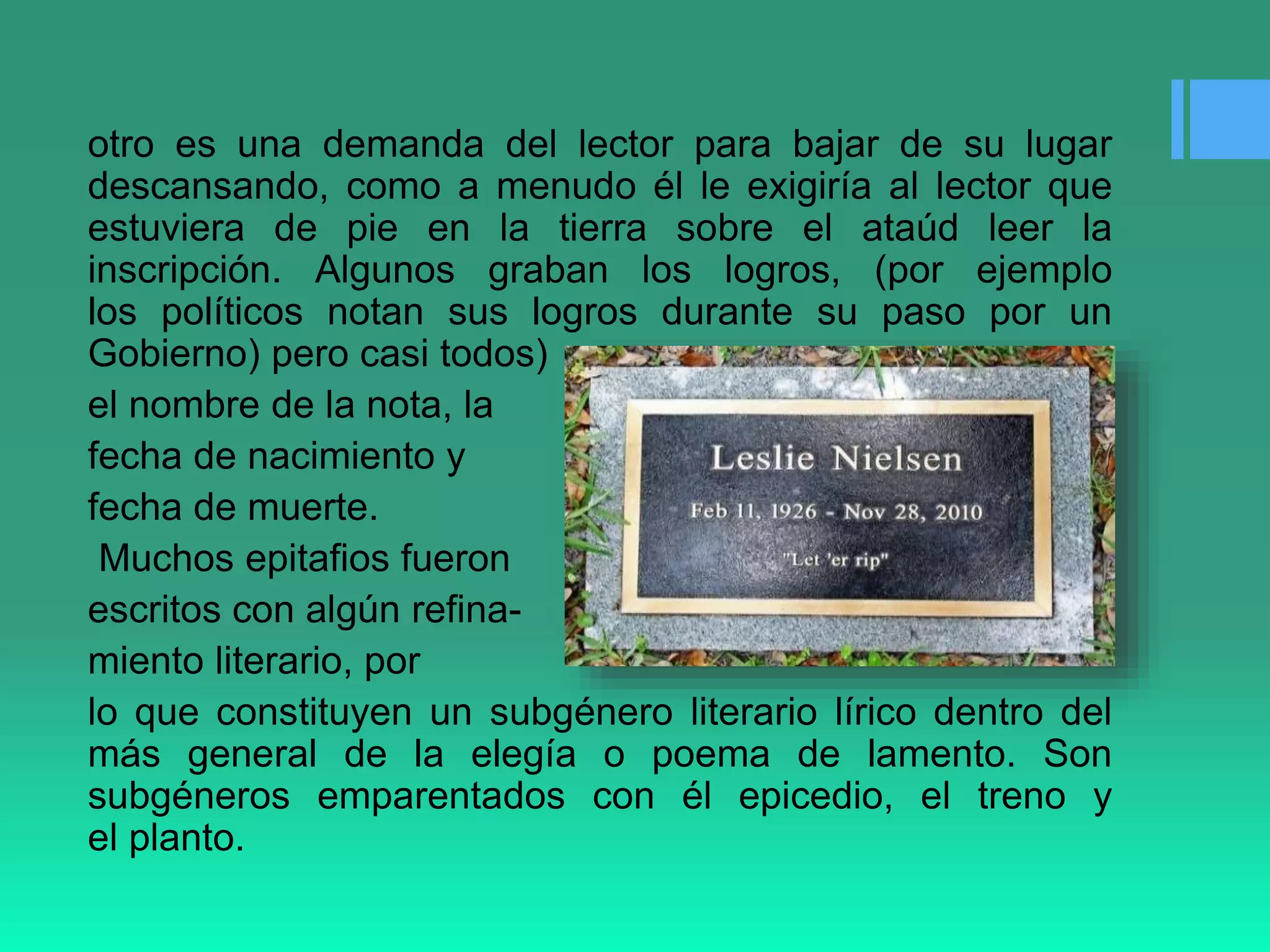 Epitafio (Significado) | PPT
