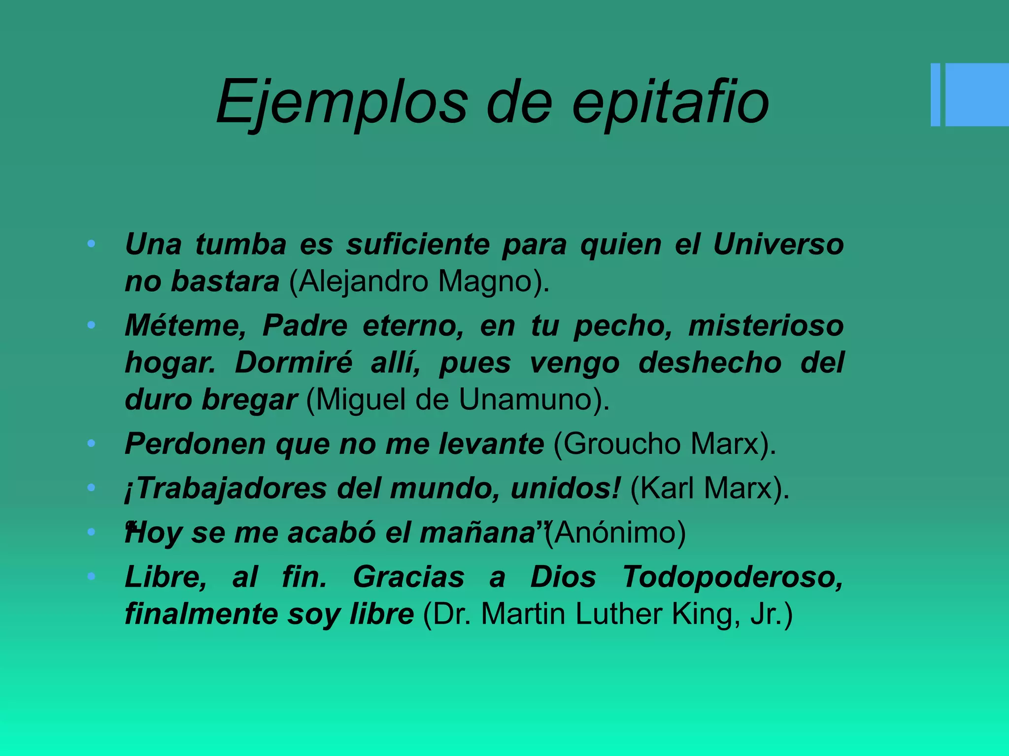 Epitafio (Significado) | PPT