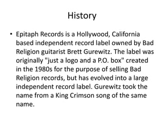 Epitaph record | PPT