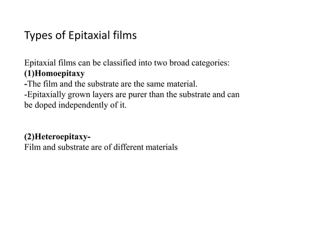 Epitaxy | PPTX | Chemistry | Science