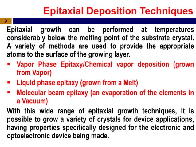 epitaxy deposition.ppt | Chemistry | Science