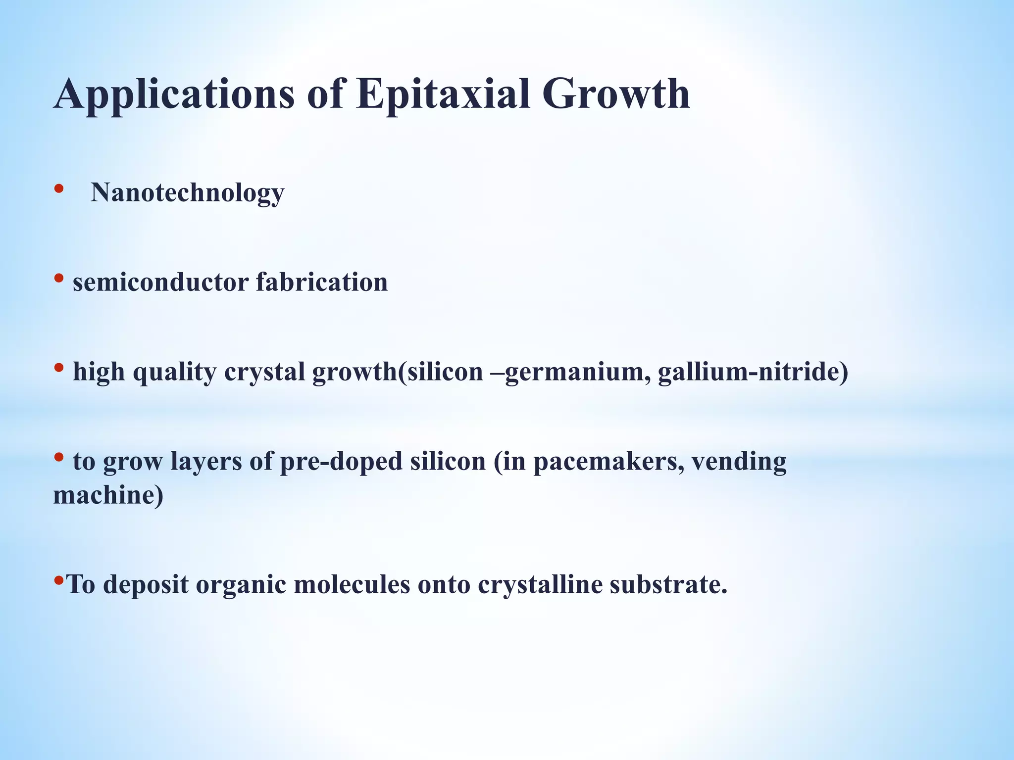 Epitaxy growth | PPTX