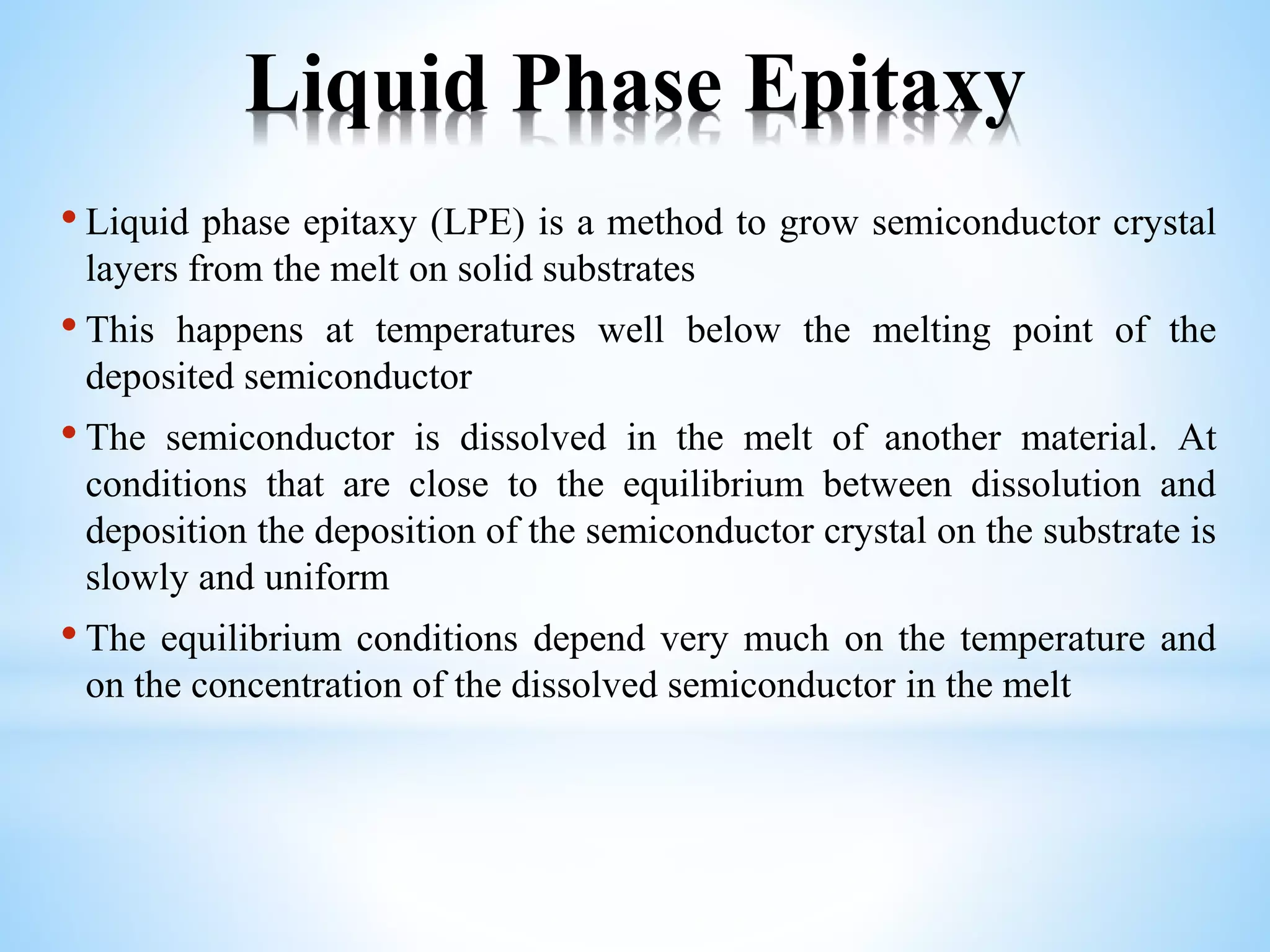 Epitaxy growth | PPTX