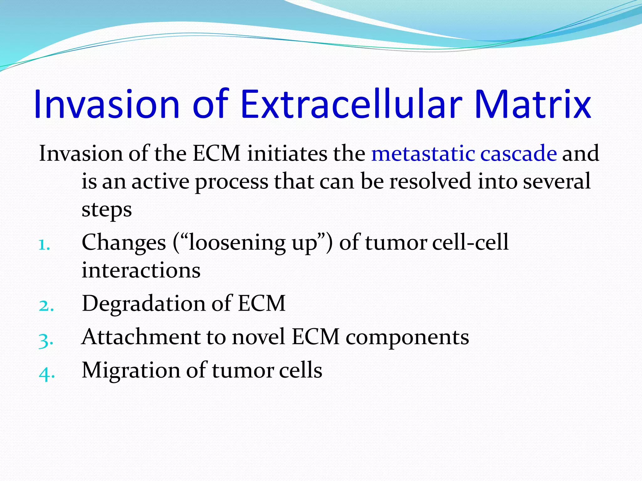 Epithelial and mesenchymal transition in invasion and metastasis | PPTX