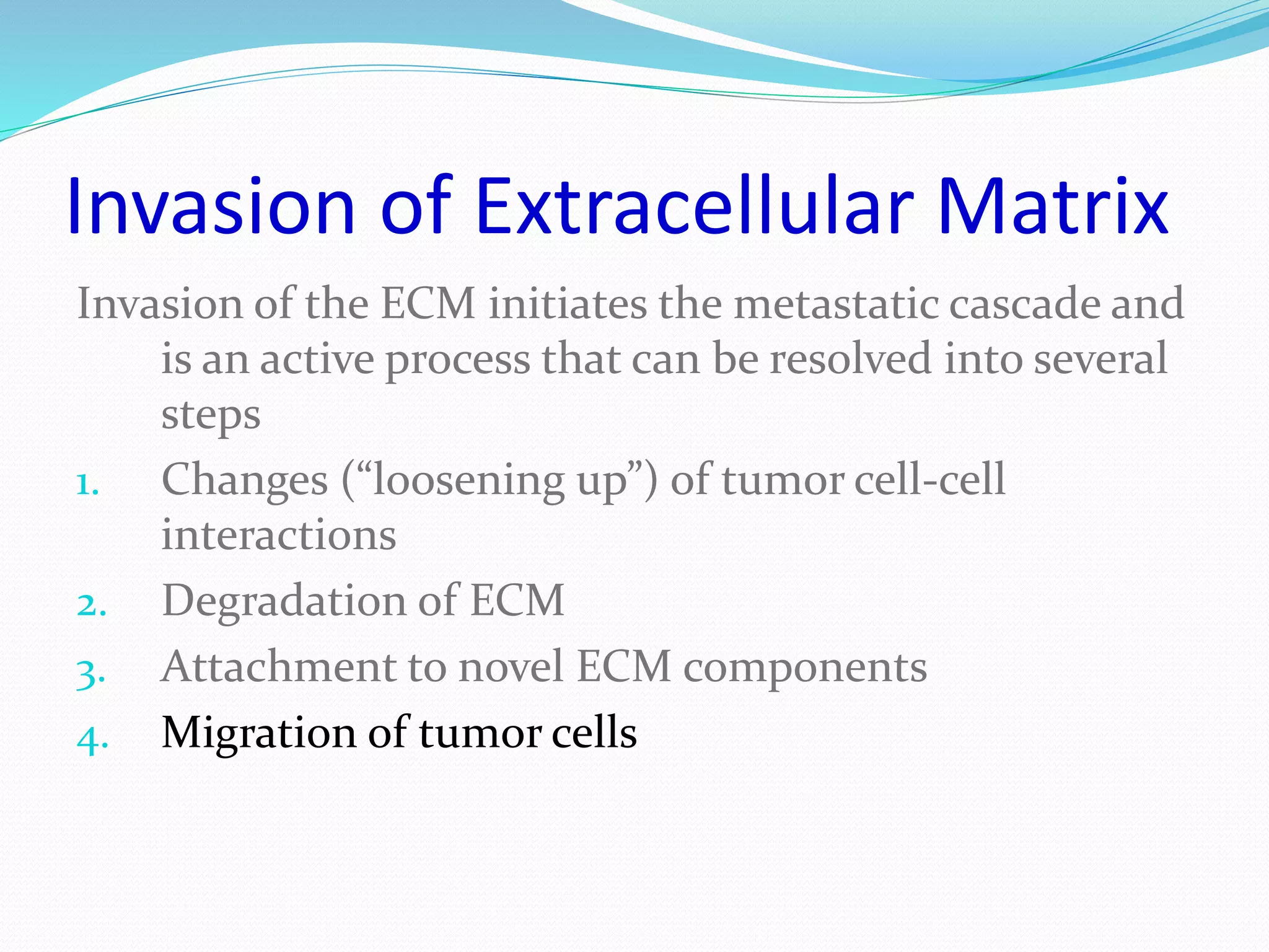 Epithelial and mesenchymal transition in invasion and metastasis | PPTX
