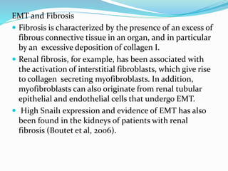 Epithelial and mesenchymal transition in invasion and metastasis | PPTX