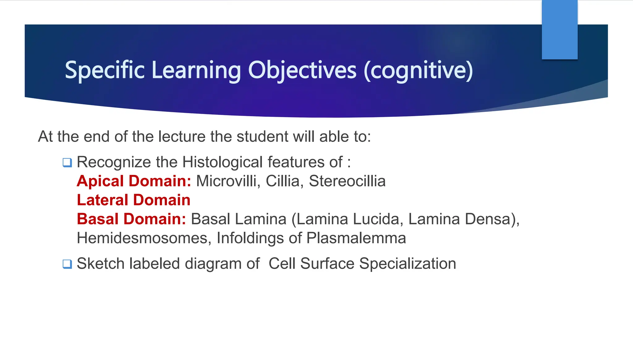 Epithelial Cell Surface Specialization by Dr. Rabia I. Gandapore.pptx