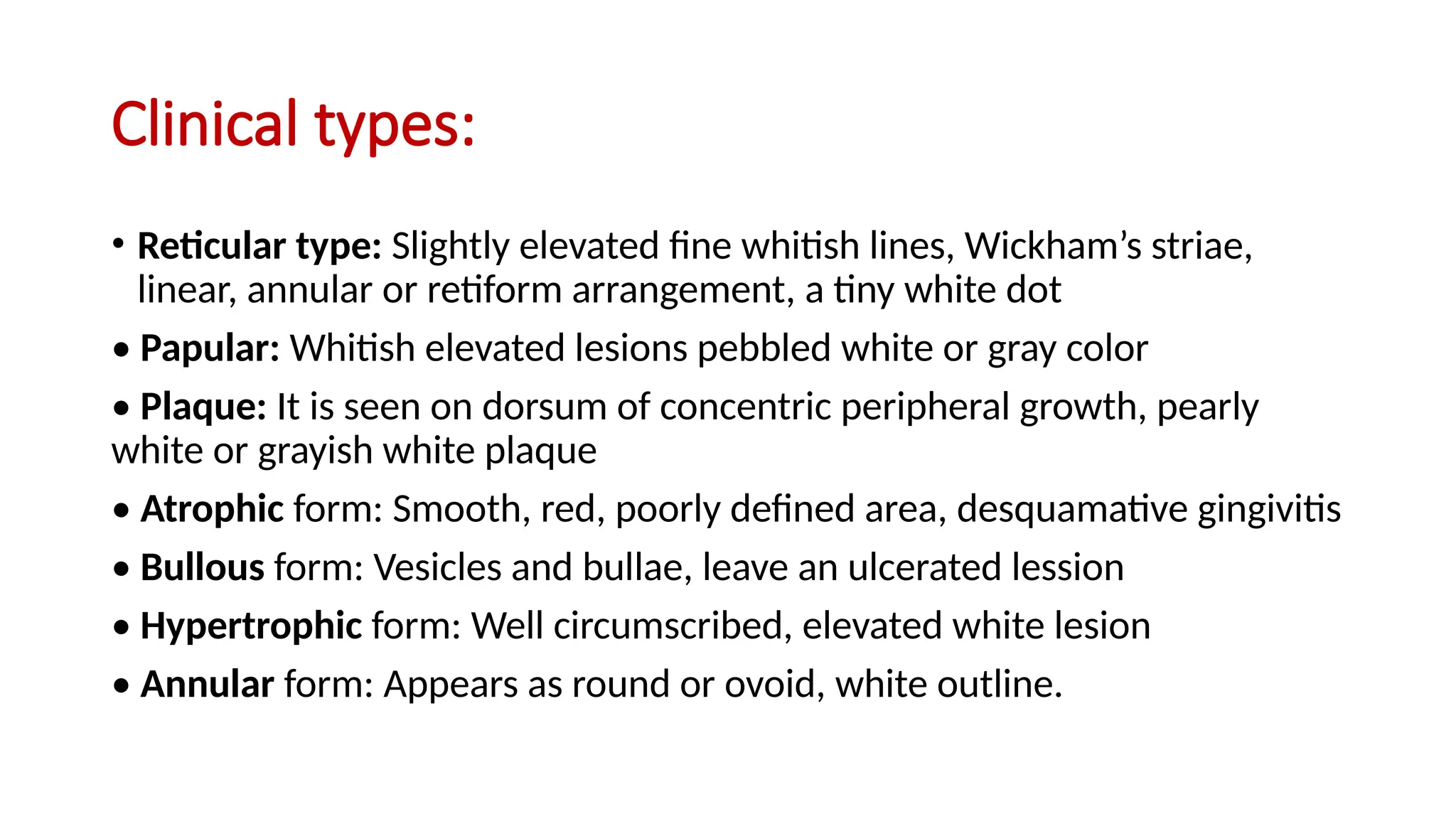 Epithelial lesions types and characteristic features | PPTX