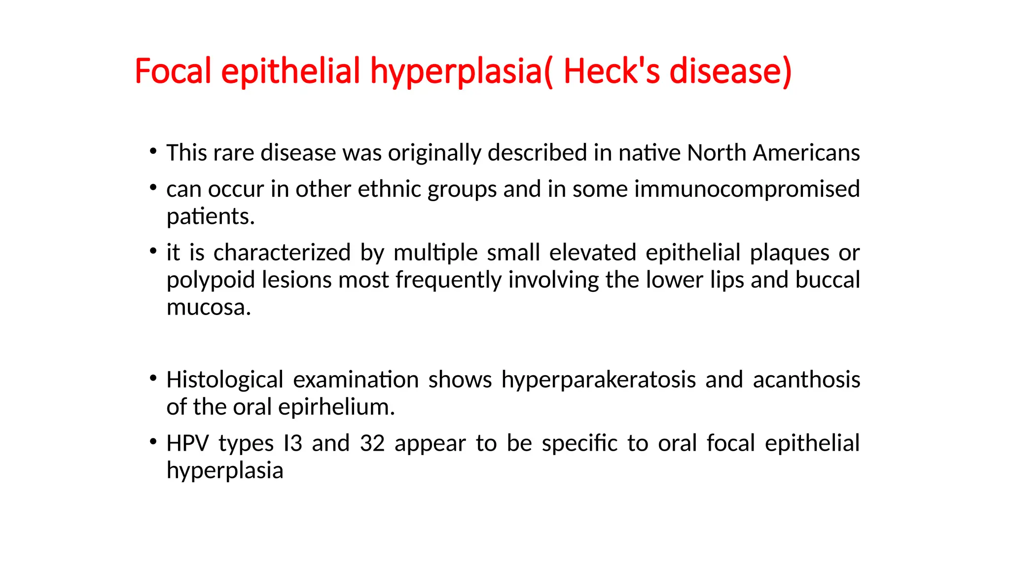 Epithelial lesions types and characteristic features | PPTX