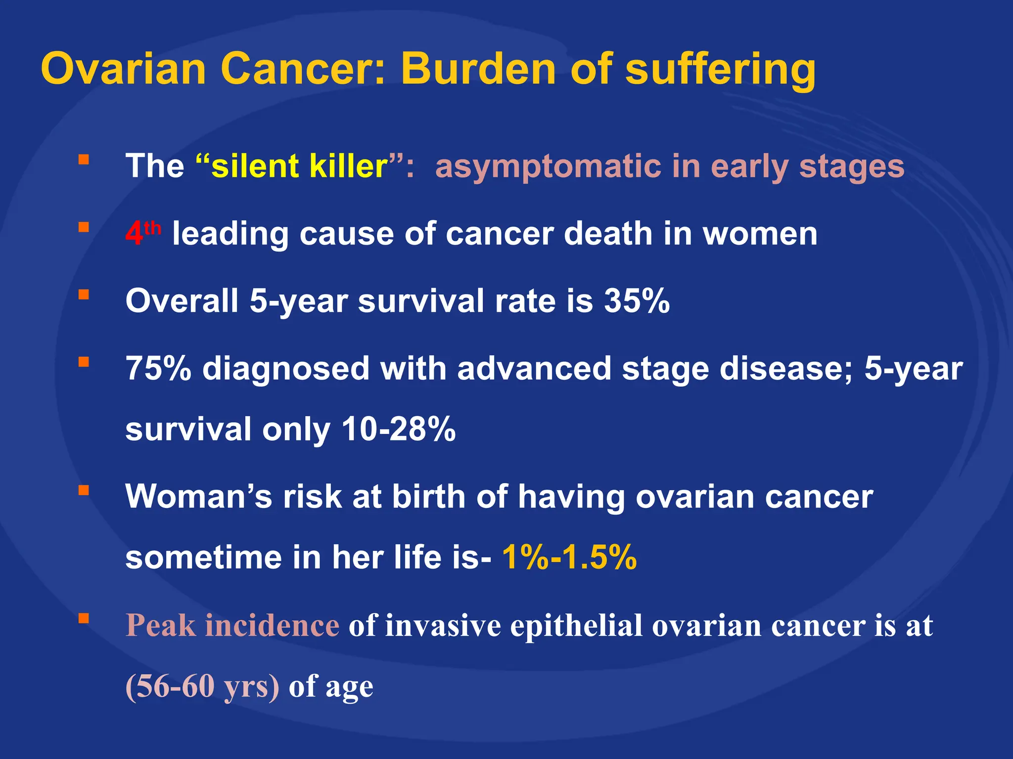 EPITHELIAL OVARIAN CANCER , Obstetrics and Gynaecology | PPTX