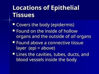 epithelial_tissues of living organisms with detail.ppt