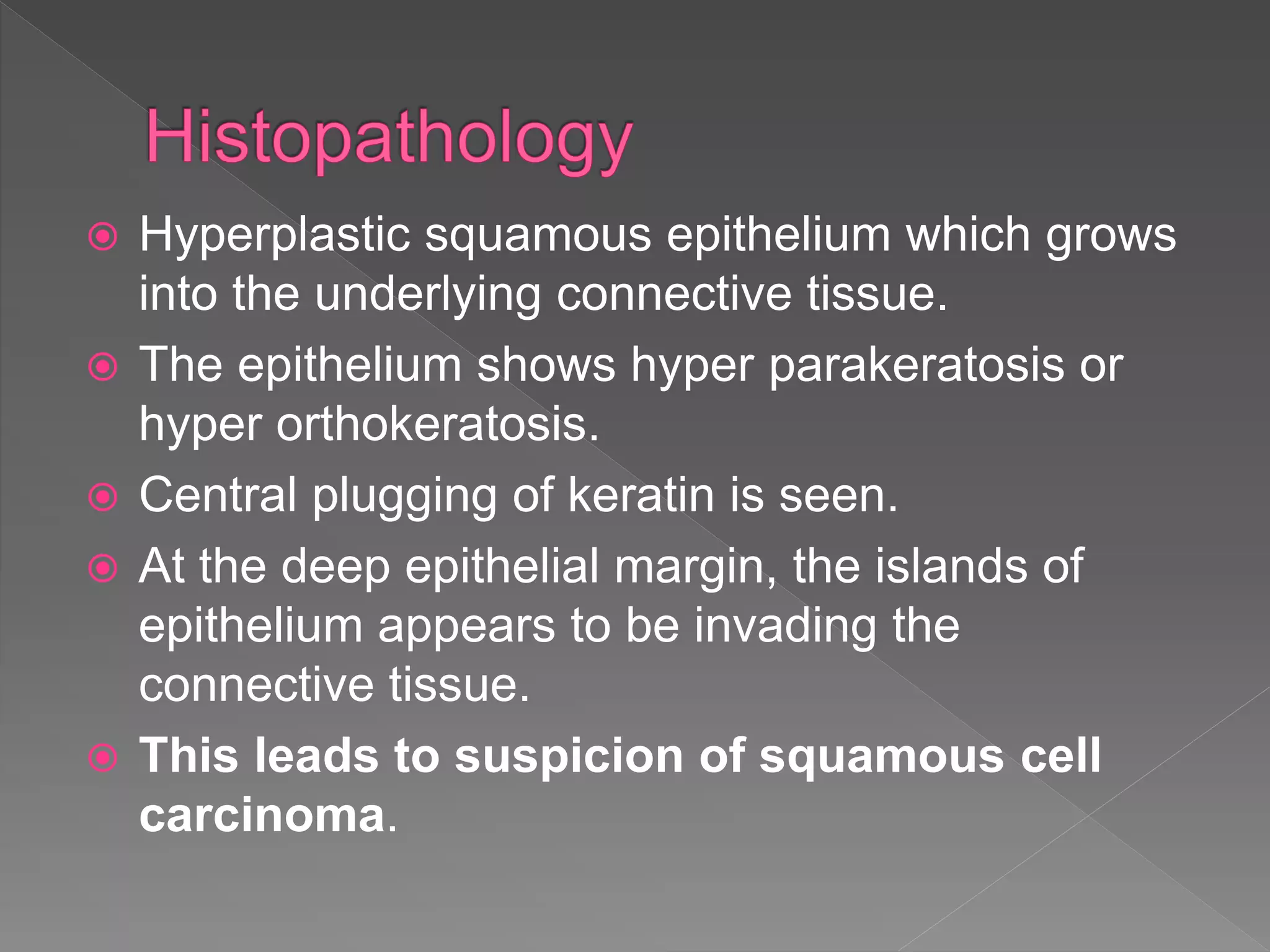 Epithelial tumours of oral cavity | PPTX
