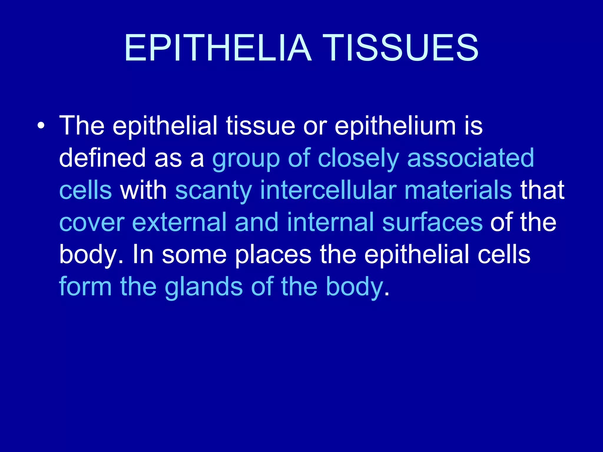 EPITHELIA TISSUES.ppt