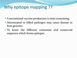 Epitope mapping through bioinformatical analysis | PPTX