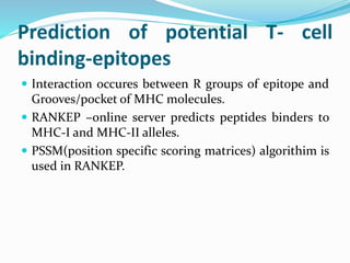 Epitope mapping through bioinformatical analysis | PPTX