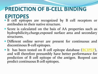 Epitope mapping through bioinformatical analysis | PPTX