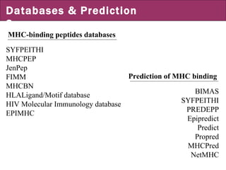 Epitope prediction and its algorithms | PPT