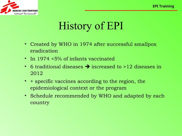 Epi Training Eng Ppt Expanded Program Immunization Ppt