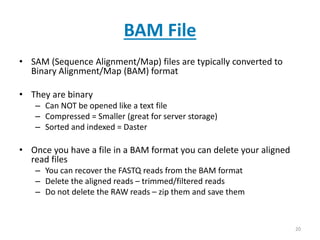 NGS data formats and analyses | PPTX
