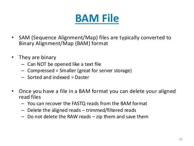 Ngs Data Formats And Analyses