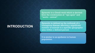 Understanding Epizootic: A Disease Outbreak in Animal Populations | PPTX