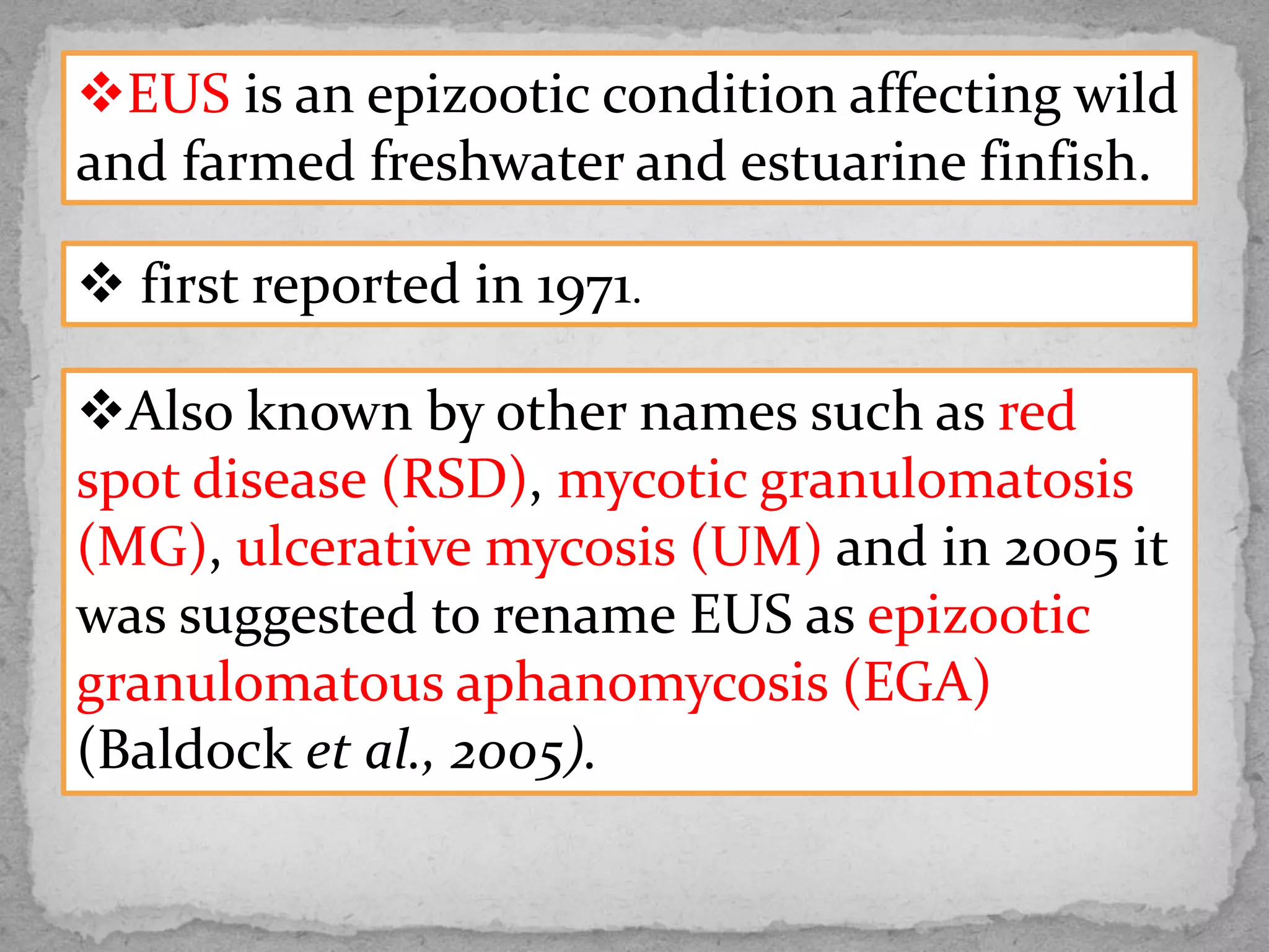 Epizootic Ulcerative Syndrome | PDF