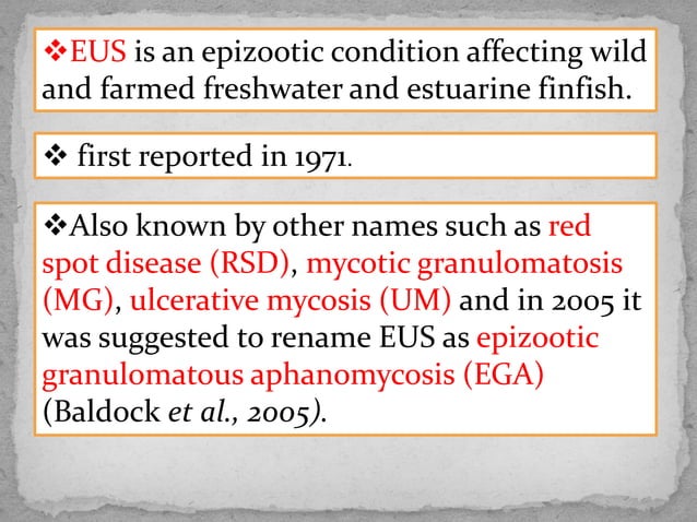 Epizootic Ulcerative Syndrome | PDF | Digestive Disorders | Diseases ...