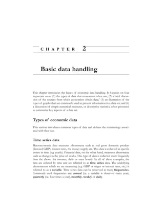 Chapter 2 and 3: basic Data handling koop | PDF