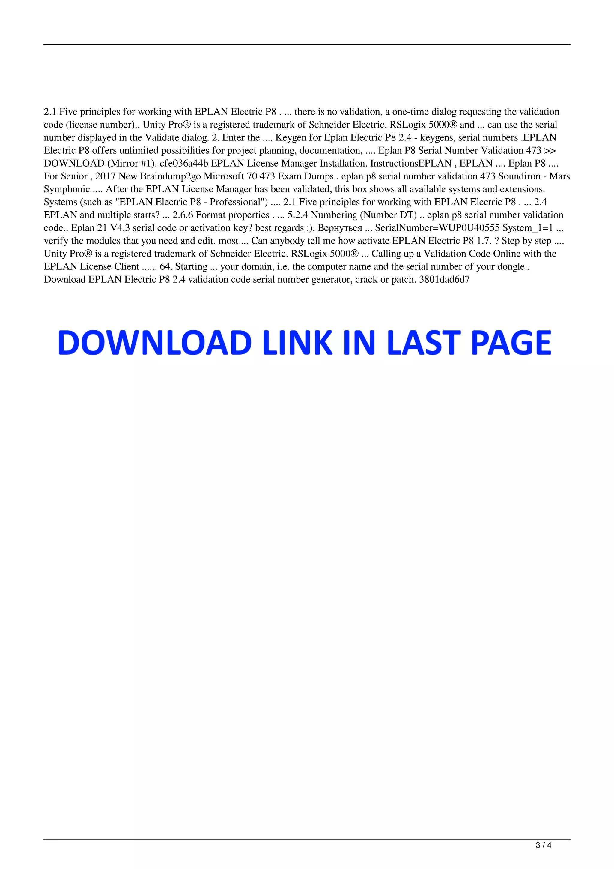 Eplan P8 Serial Number Validation 473 | PDF