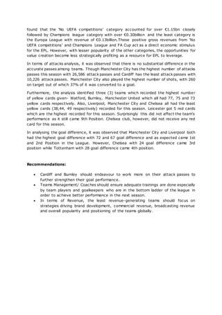 2018/2019 ENGLISH PREMIER LEAGUE ANALYSIS | PDF