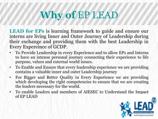 Ep lead guidance tier 1, 2, 3 | PPTX | Career Planning | Careers