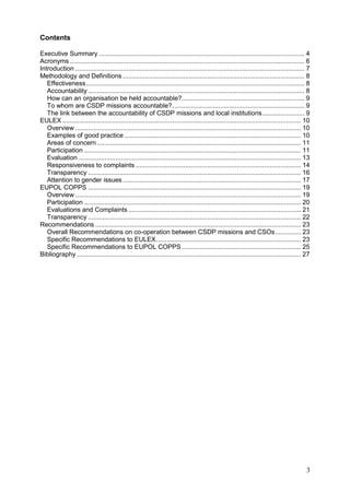 ACCOUNTABILITY AND EFFECTIVENESS OF CSDP MISSIONS | PDF
