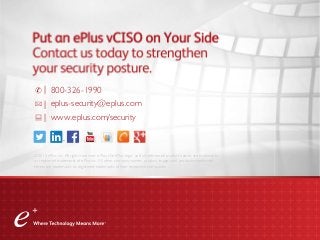 ePlus Virtual Chief Information Security Officer (vCISO) | PPT