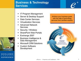 E Plus Corporate Overview 07 2008 Final Rev | PPT