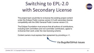 Overview of the Eclipse Public License version 2.0 | PDF