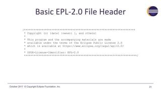Overview of the Eclipse Public License version 2.0 | PDF