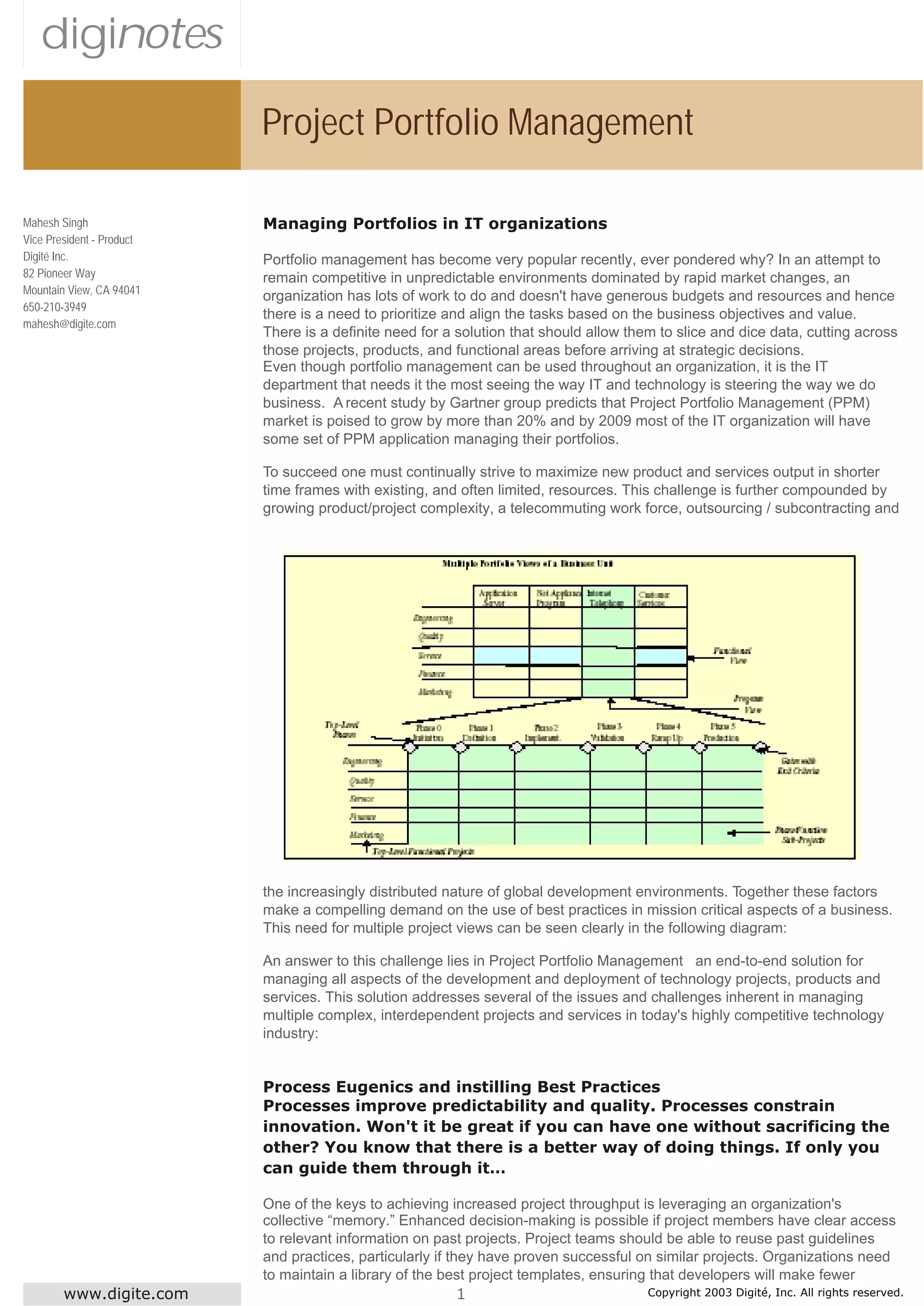 Project Portfolio Management | PDF | Business | Business and Finance