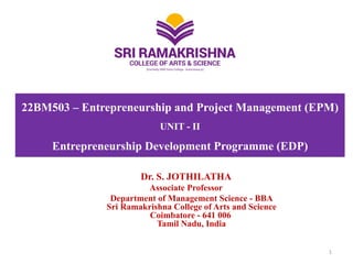 Entrepreneurship Development Programme (EDP) | PPTX