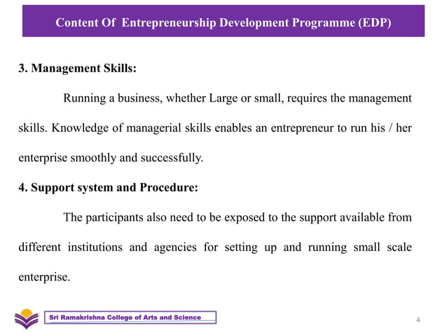 Entrepreneurship Development Programme (EDP) | PPT