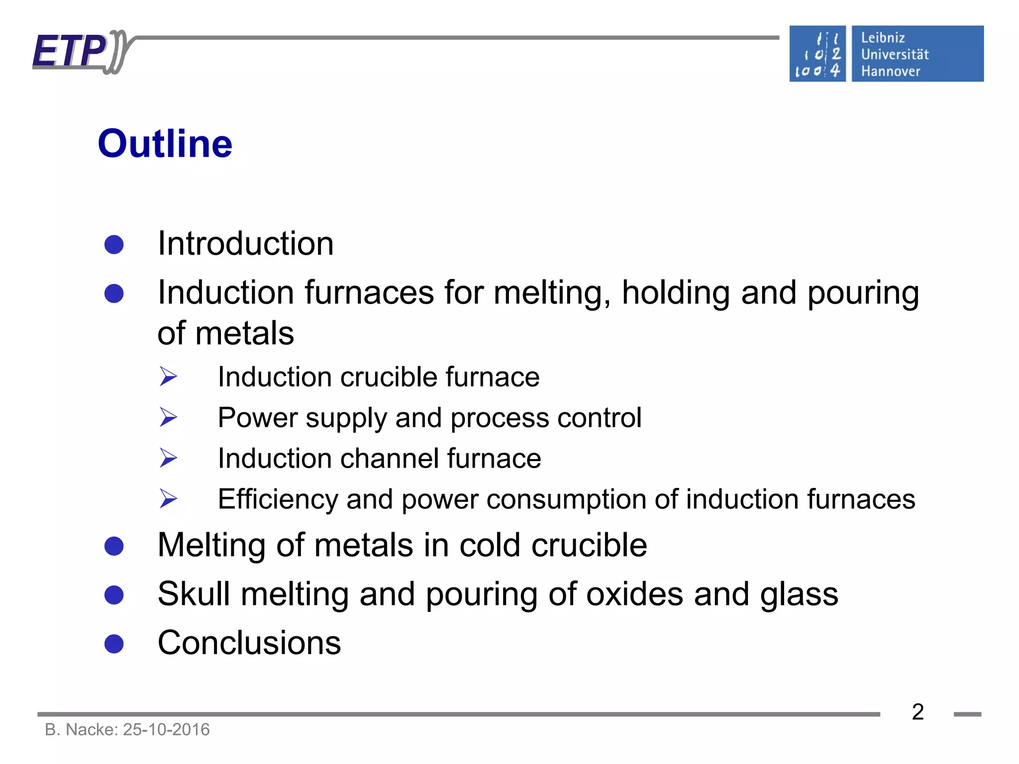 Induction melting technologies and processes | PDF