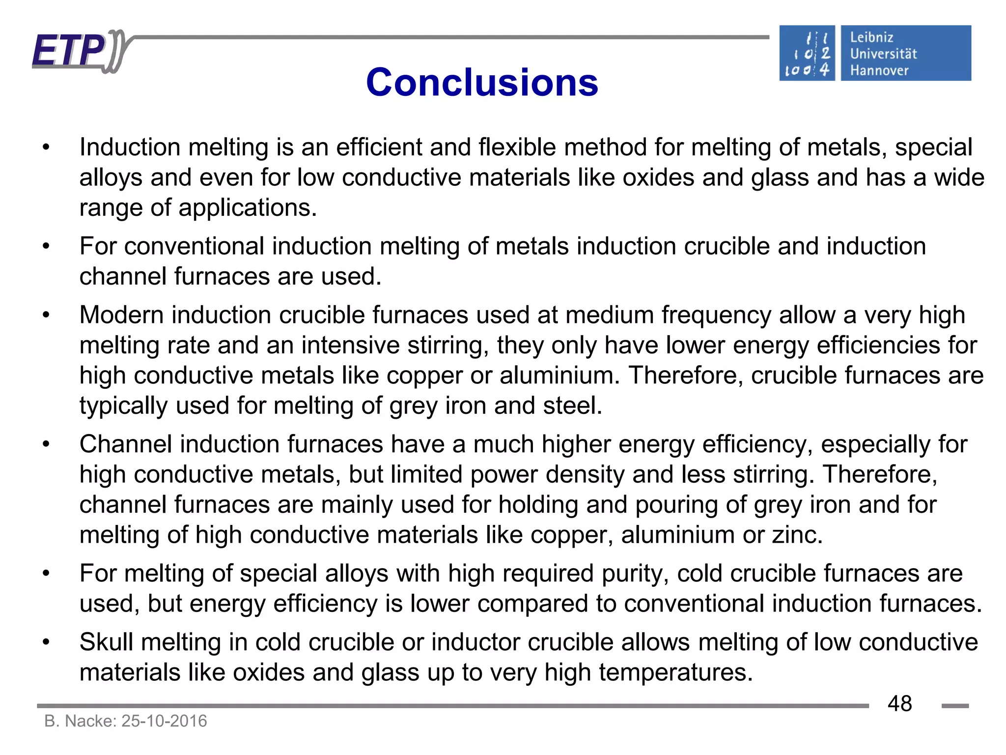 Induction melting technologies and processes | PDF