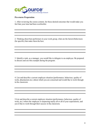 Epm 2010 Pre Course Work | PDF