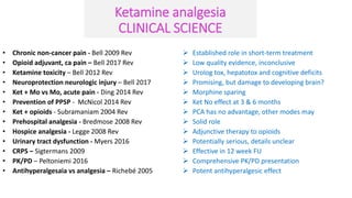 Ketamine analgesia - mechanisms and current practice | PPT