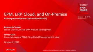 EPM, ERP, Cloud, and On-Premise: All Integration Options Explained | PPT