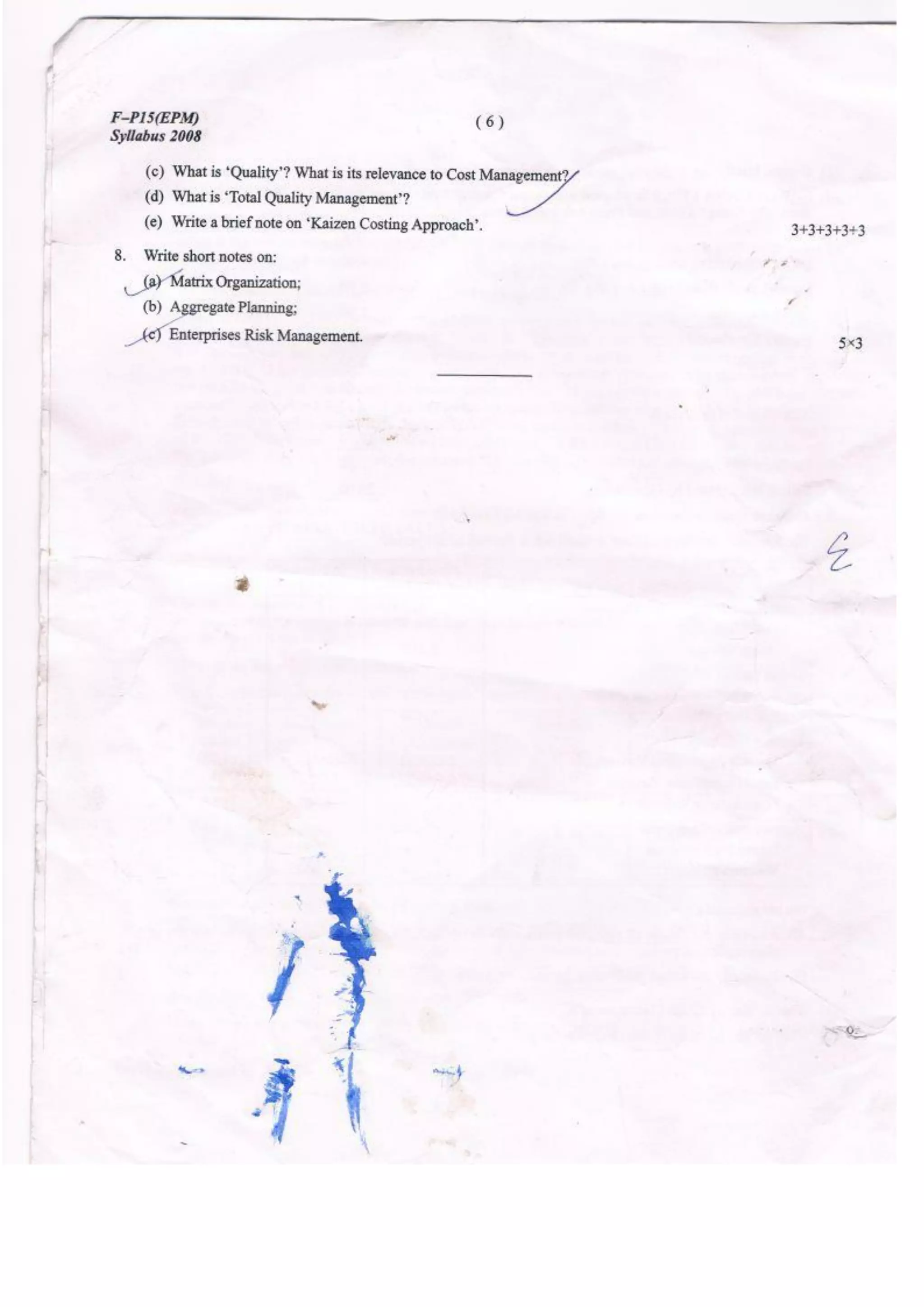 CWA Final EPM - Question Paper - Dec12 | PDF