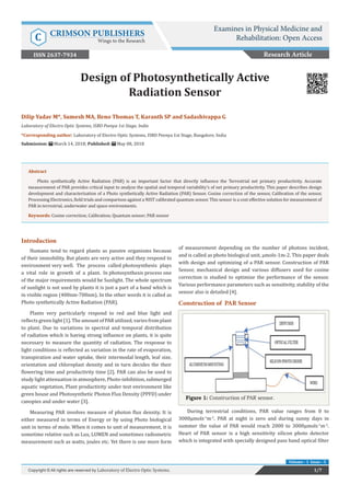 Design of Photosynthetically Active Radiation Sensor_Crimson Publishers ...