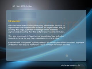 EPMS - Intergrated Port Management | PPT