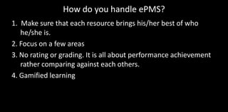 Enterprise Performance Management System or ePMS or e-PMS | PDF